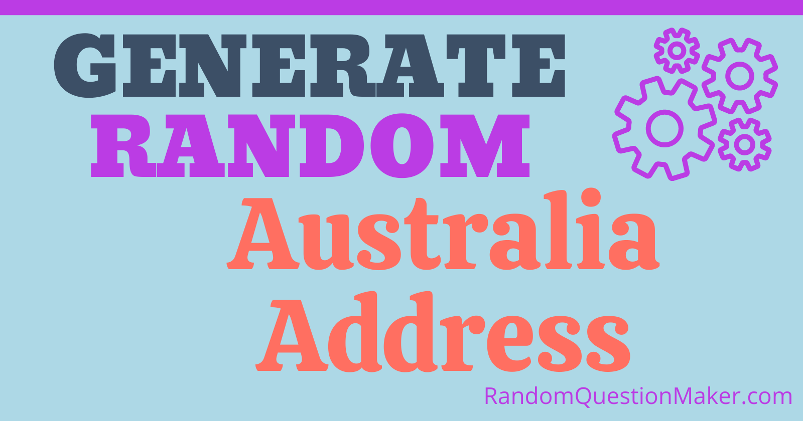 Random Australia Address Generator - Instant Aussie Addresses!